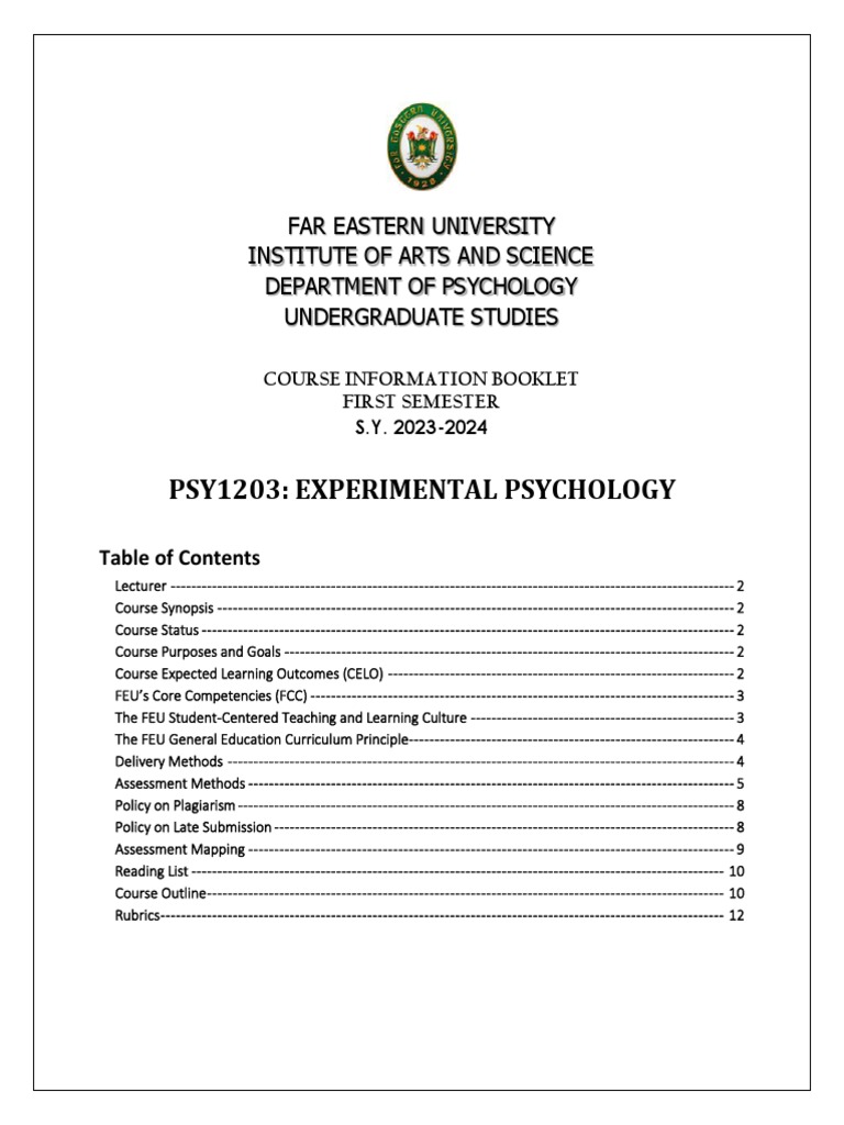 CIB PSY1203 Experimental Psychology | PDF | Experiment | Learning