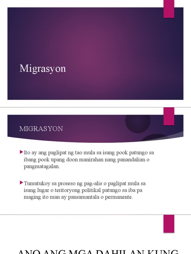 AP 10 - Migrasyon | PDF