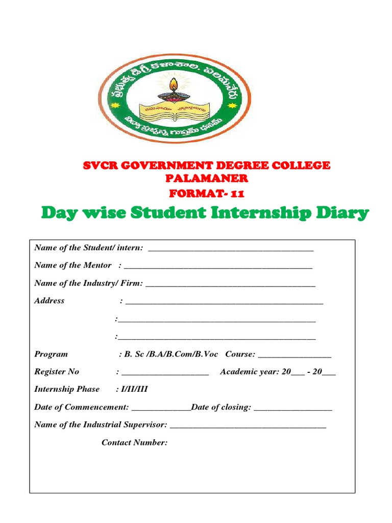 Format - 5 Student Diary | PDF | Employment | Education Theory