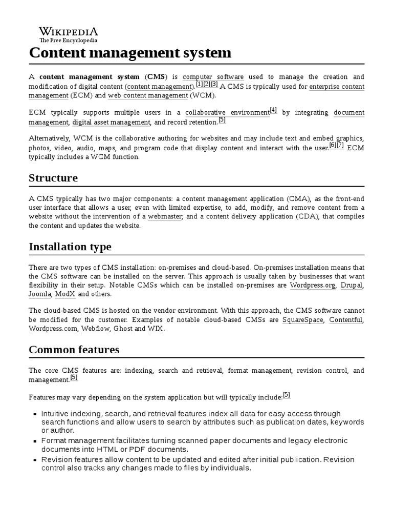 Content Management System | PDF | Application Software | Information ...