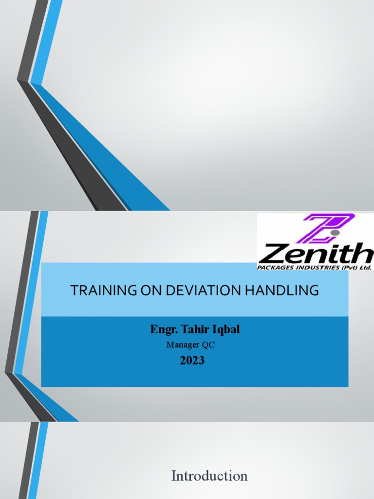 Training On Deviation Handling | PDF