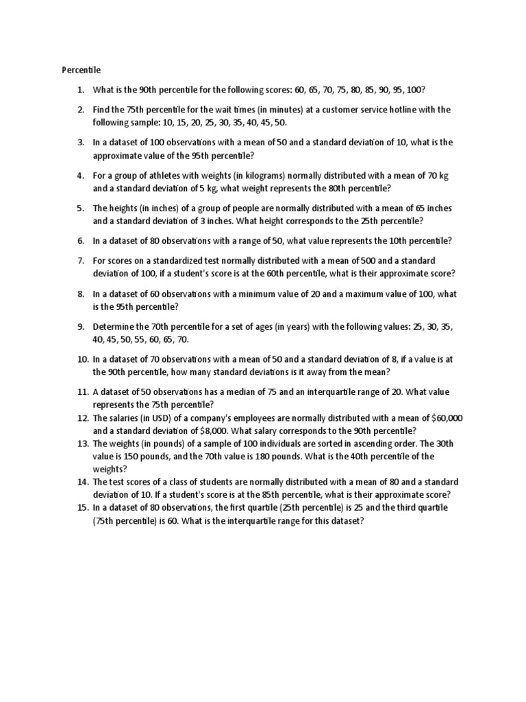 Percentile Example | PDF