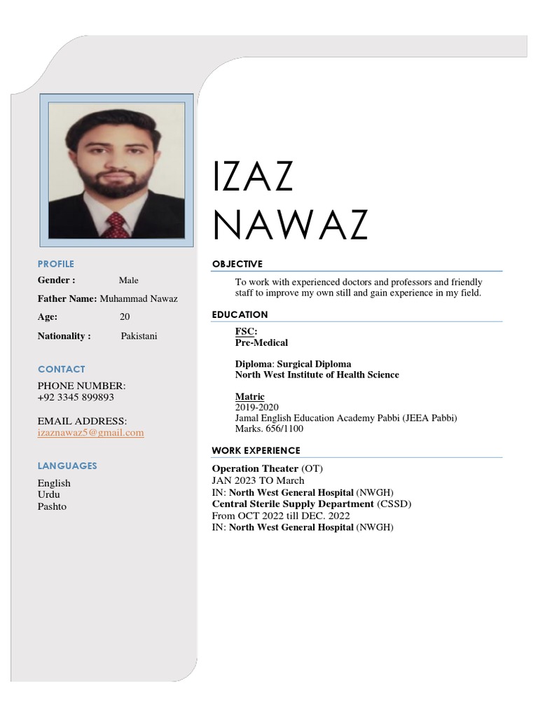 Profile of Dr. Izaz Nawaz | PDF