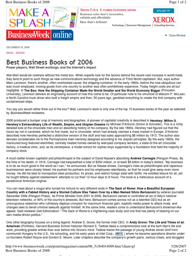 Best Business Books of 2006 | PDF