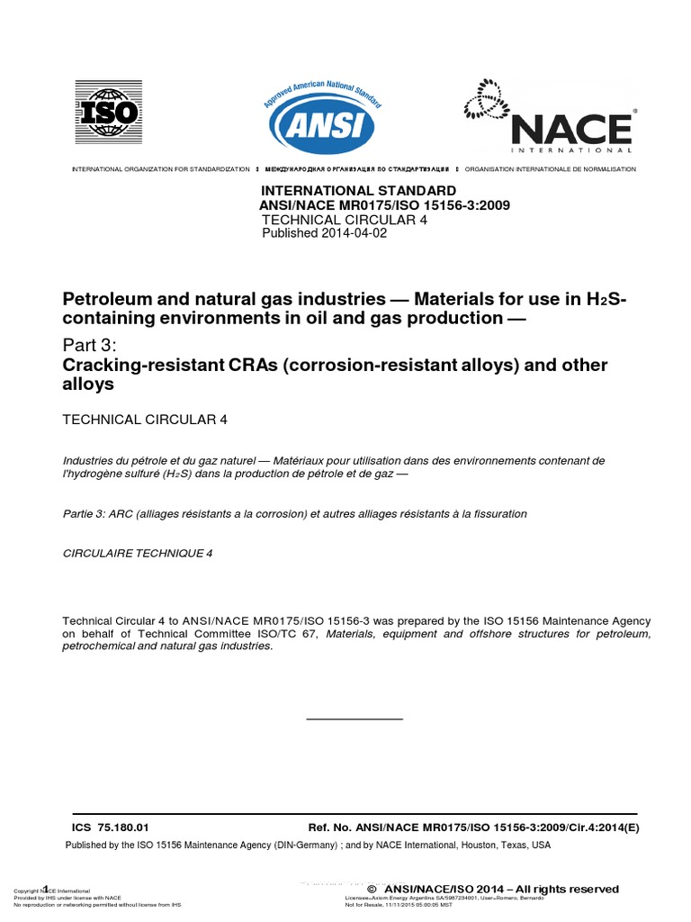 NACE MR0175-Circular4 Part3 | PDF