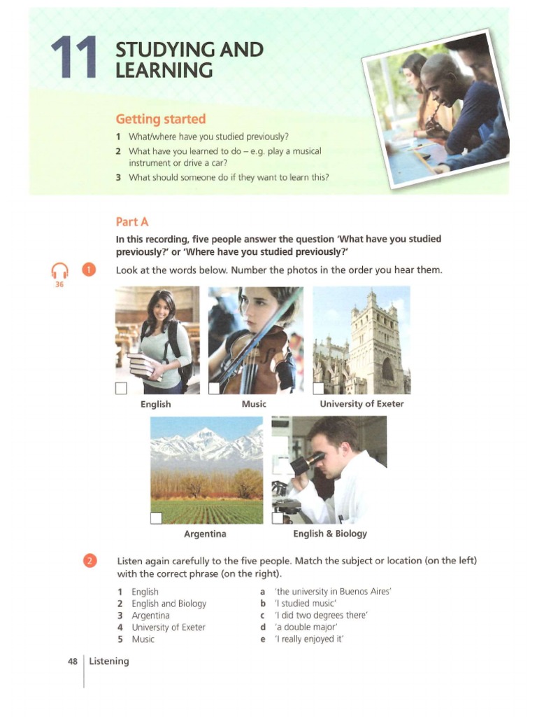 Studying and Learning - Exercises | PDF