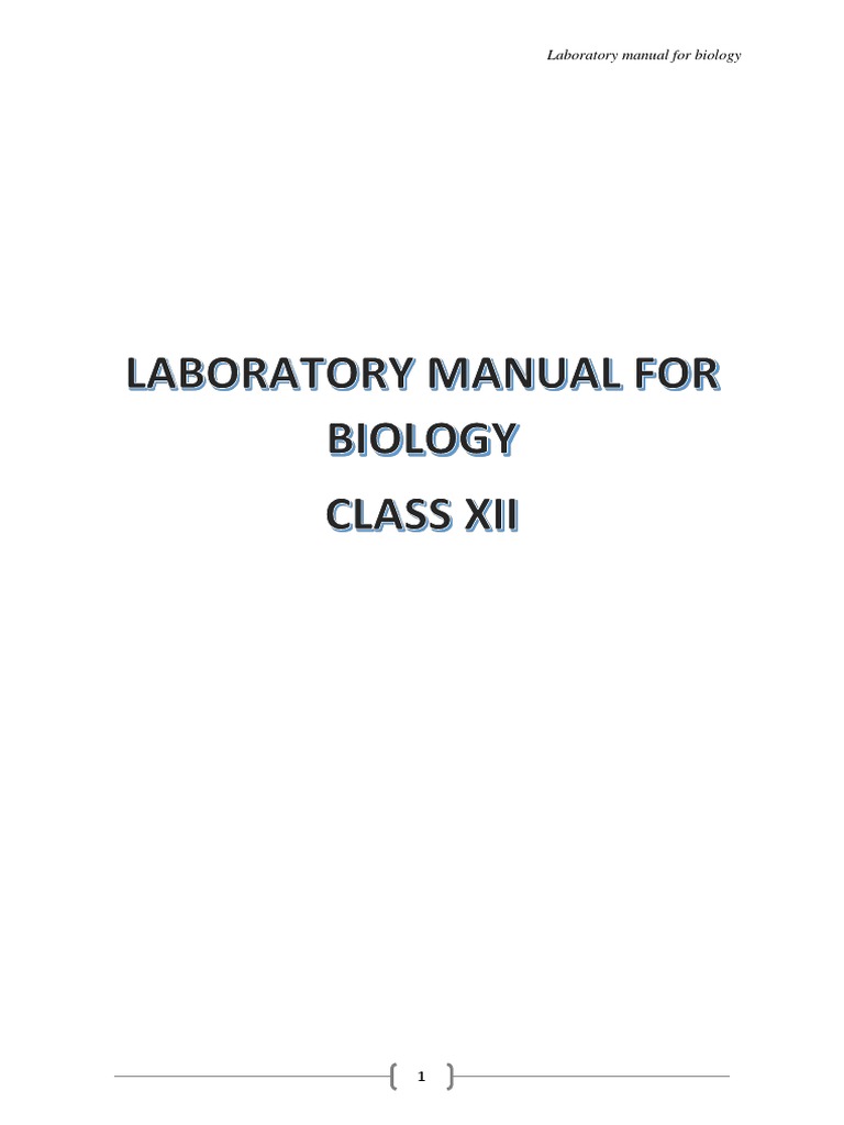 Bio Lab Manual - Xii | PDF | Meiosis | Genotype