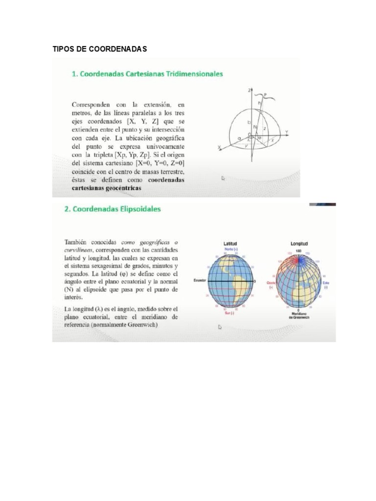 Sistemas de Coordenadas | PDF | Sistema coordinado | Física Matemática