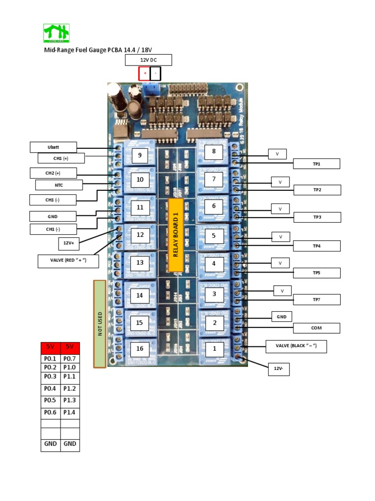 Bosch_mid Range Fuel Gauge Pcba 14,4v 18v (Wiring Diagram) | PDF