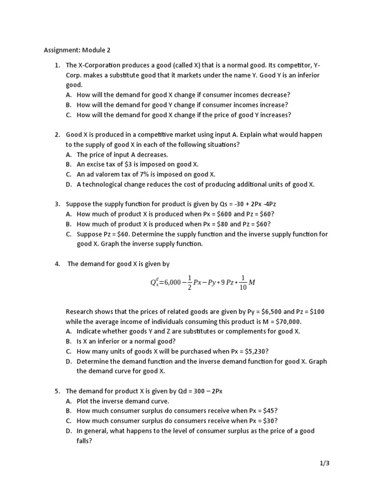Assignment Module2 | PDF | Demand Curve | Demand