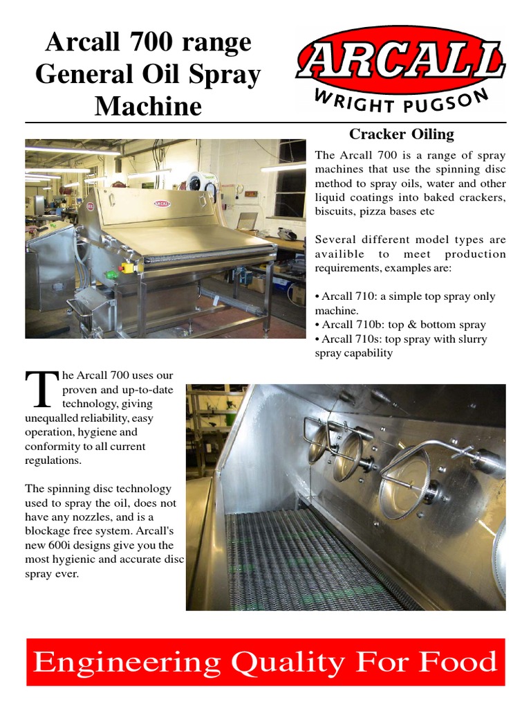 Máquina Rociadora de Aceite - 700 General Oil Spray1 | PDF