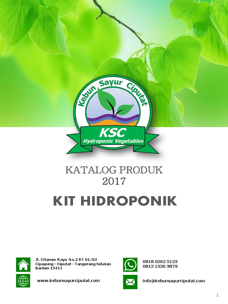 KSC Katalog - Kit Hidroponik 2017 v.3.0 With Price Tag | PDF