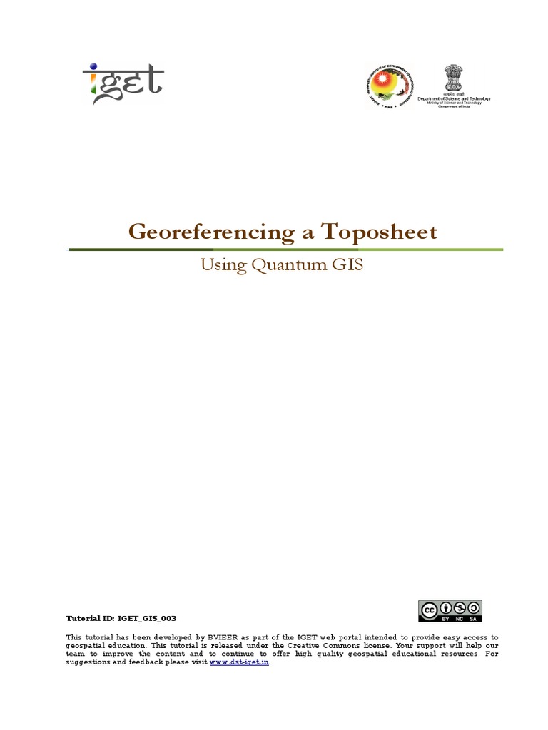 Georeferencing A Toposheet Using Qgis | PDF