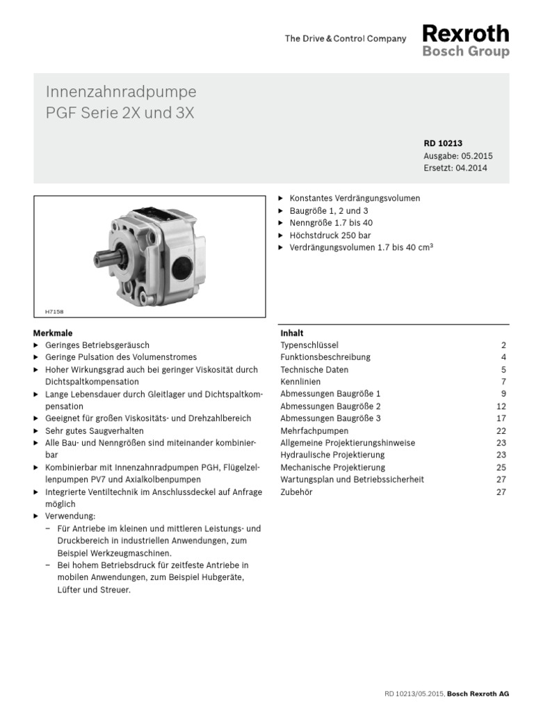 2015 - PGF - Bosch Rexroth rd10213 1 | PDF