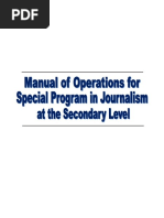 Manual of Operations For Special Program in Journalism (SPJ) | PDF ...