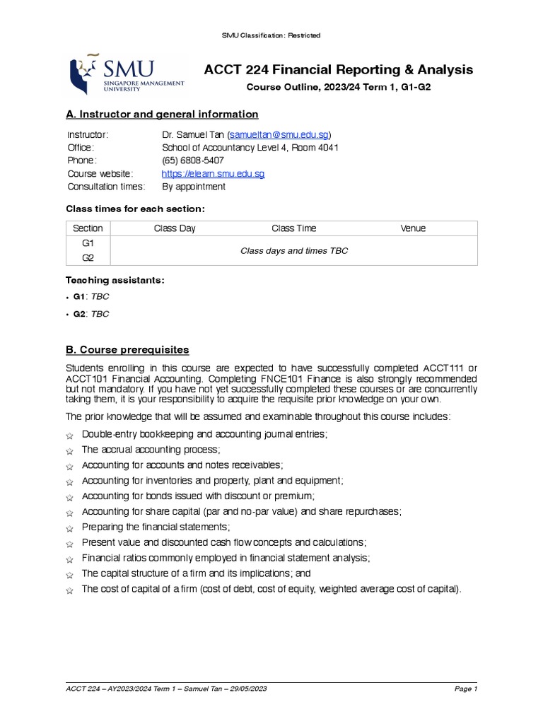 Acct224 Samuel Tan | PDF | Accounting | Cost Of Capital