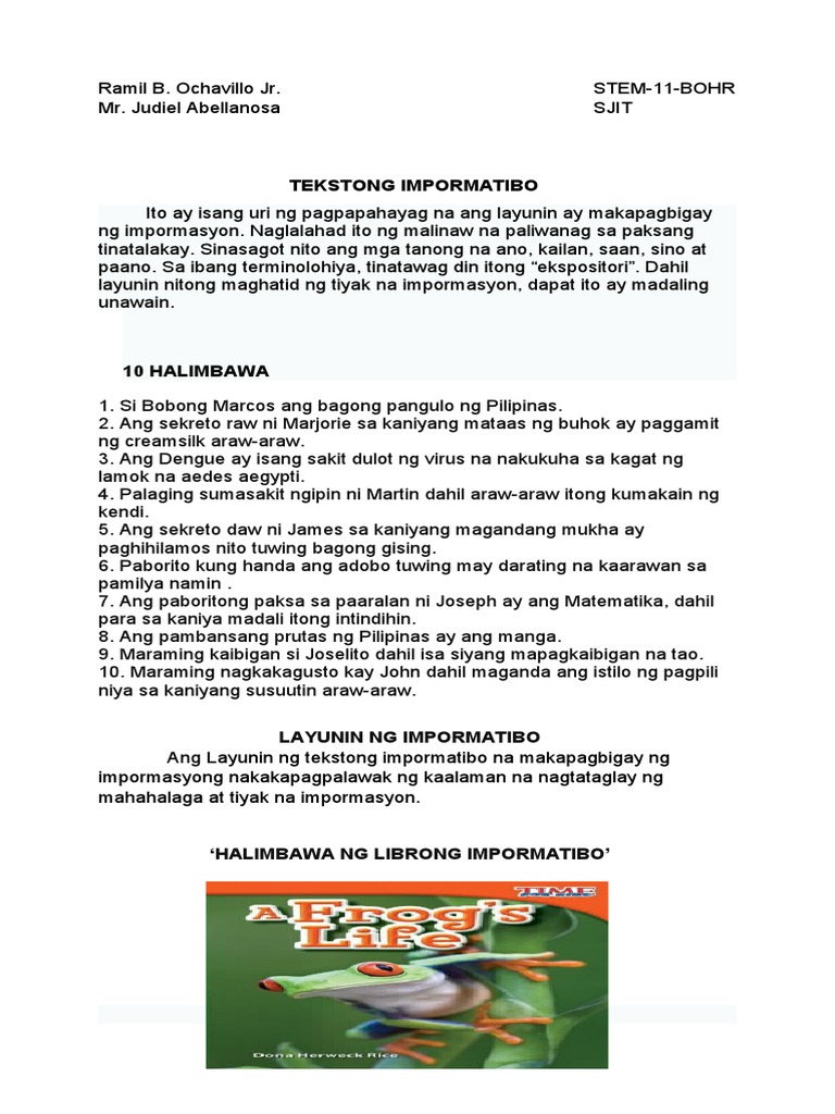 Filipino PT Ochavillo | PDF