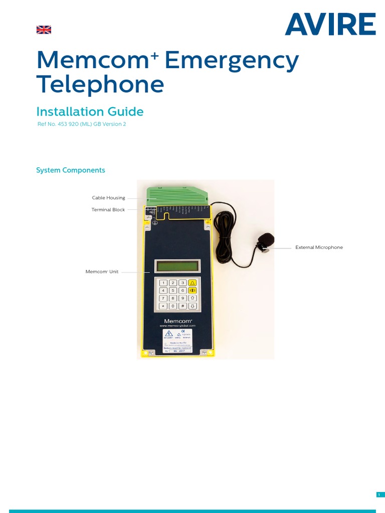 453 920 Memcom Installation Guide V02 GB | PDF