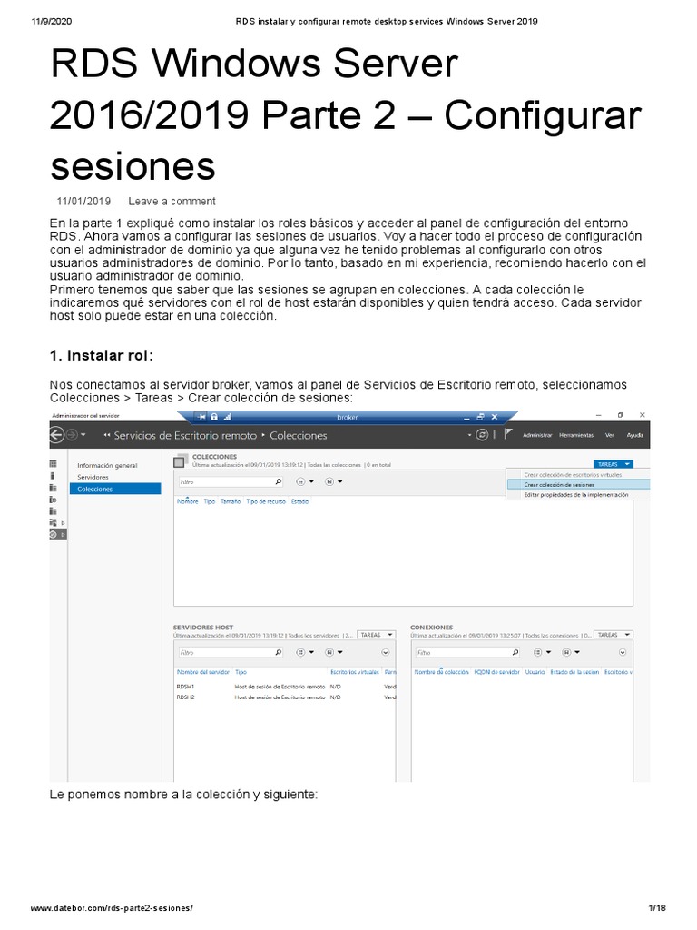 RDS Parte 2 - Instalar y Configurar Remote Desktop Services Windows Server 2019 - Configurar ...