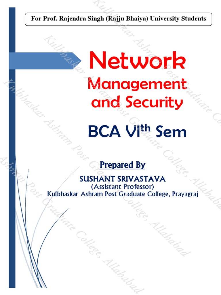 BCA VI Sem Network Management and Security | PDF | Transport Layer Security | Public Key ...