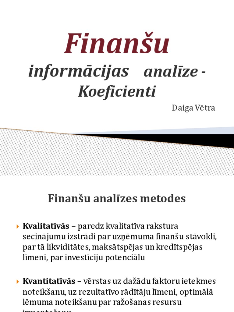 Finansu Analize 2 2022 | PDF