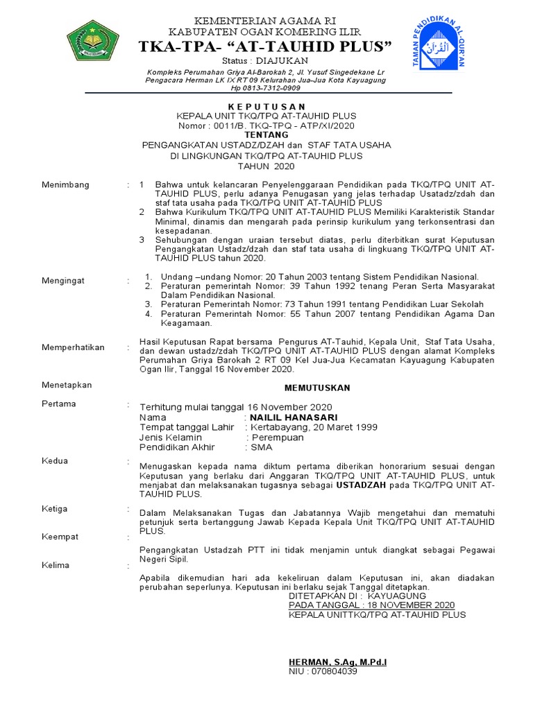 SK Nailil Guru Tpa 2020 | PDF