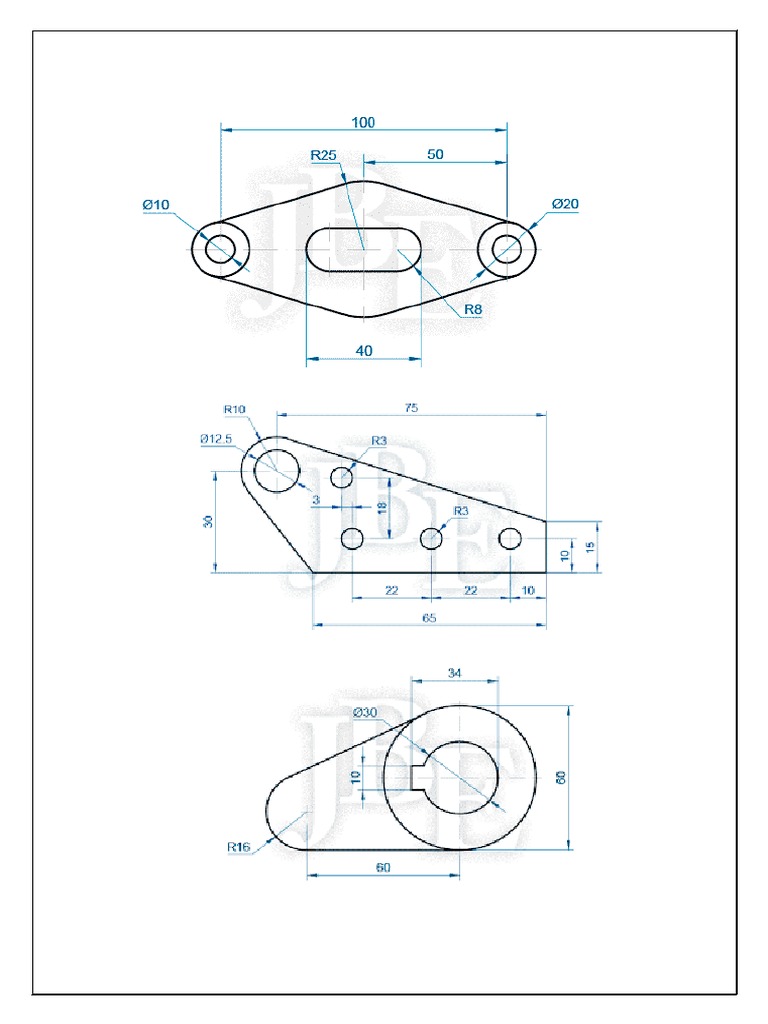 autocad ejercicios | PDF