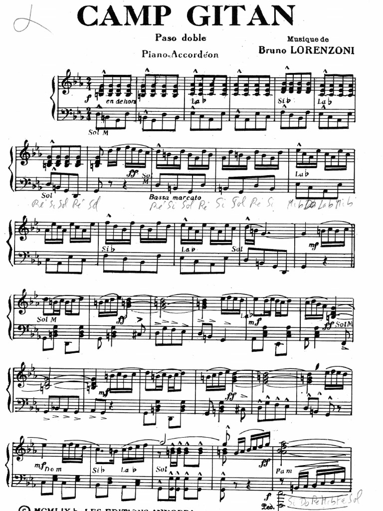 Camp Gitan (Paso Doble) | PDF