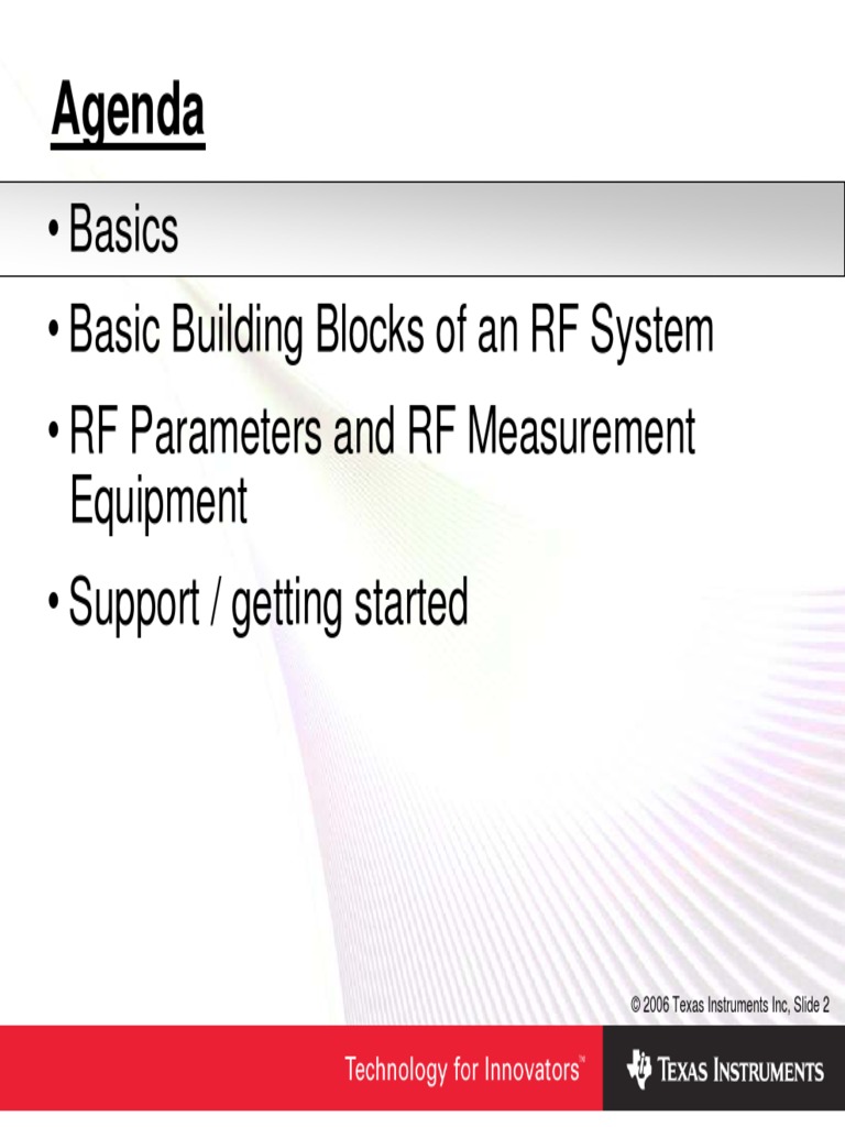 Texas Instruments RF & Antenna Introduction | PDF | Modulation | Radio