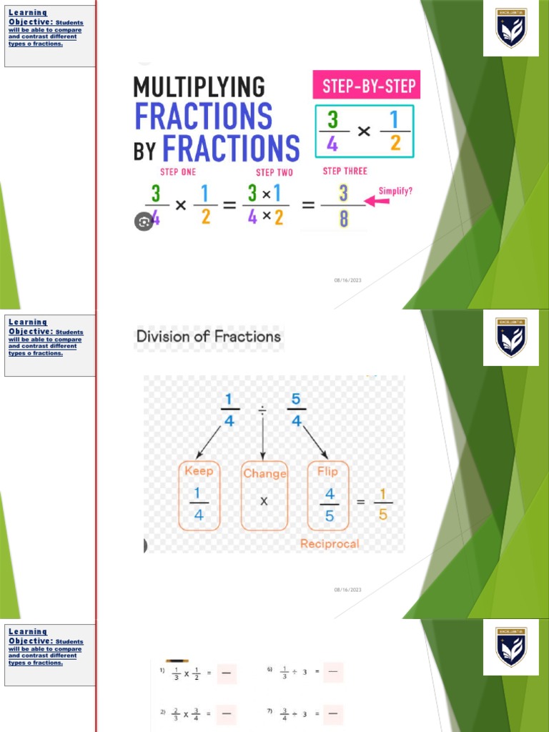 Fraction - Multiplication Division | PDF