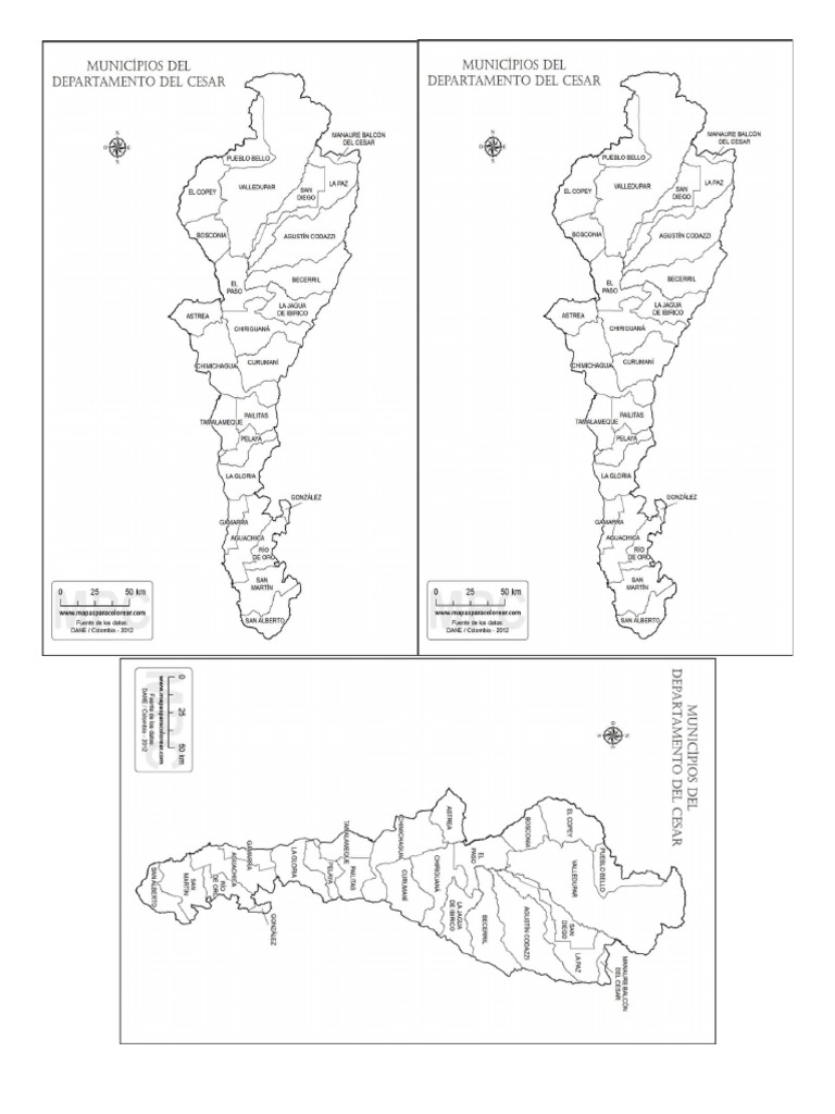 Mapa Del Cesar | PDF