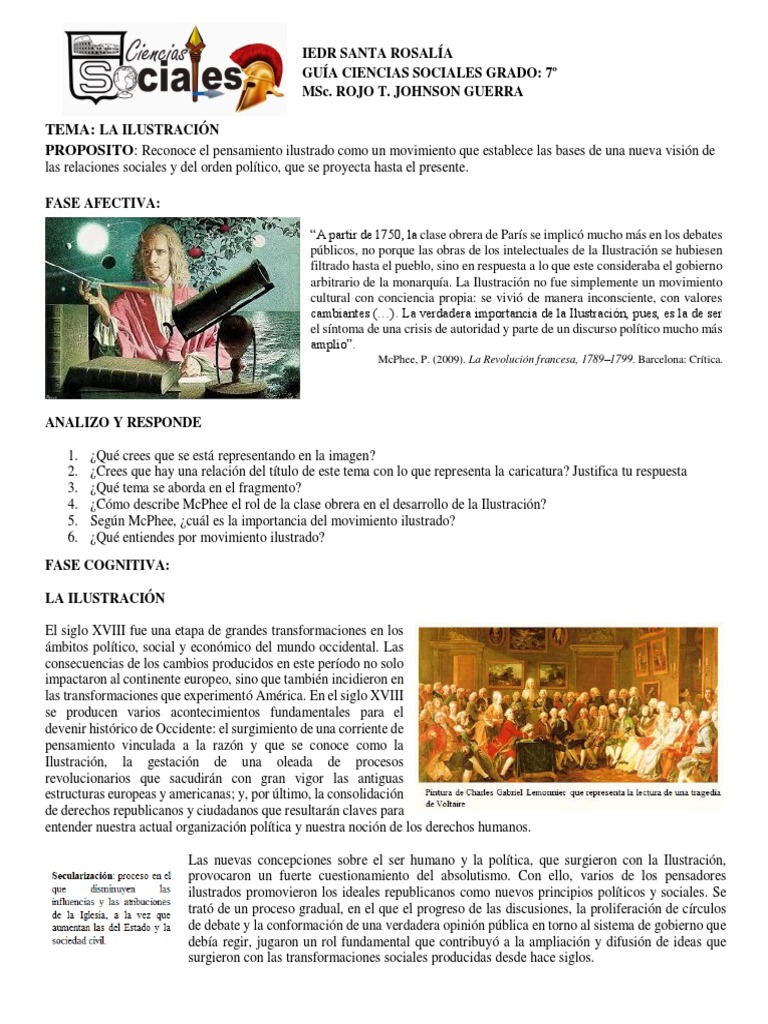 GT 2020 CSC G7° LA ILUSTRACION | PDF | Era de iluminacion | Voltaire