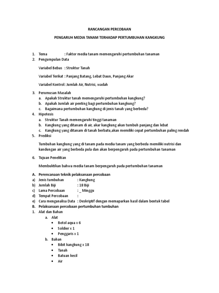 Rancangan Percobaan | PDF