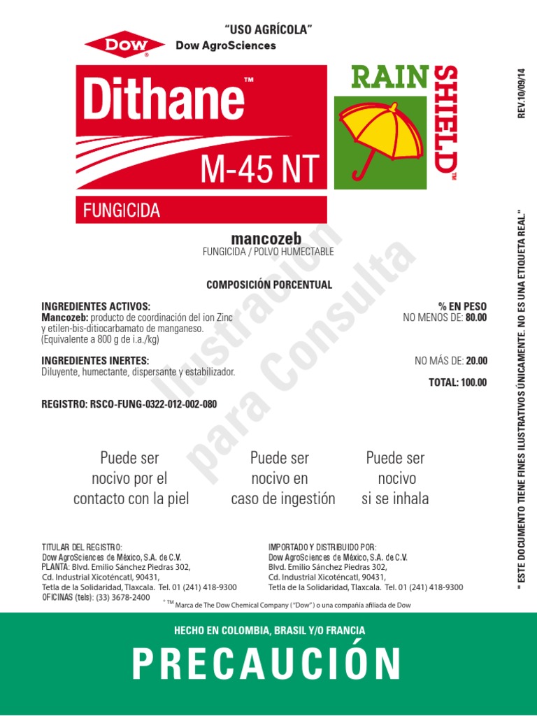 Dithane m45 Ficha Tecnica | PDF