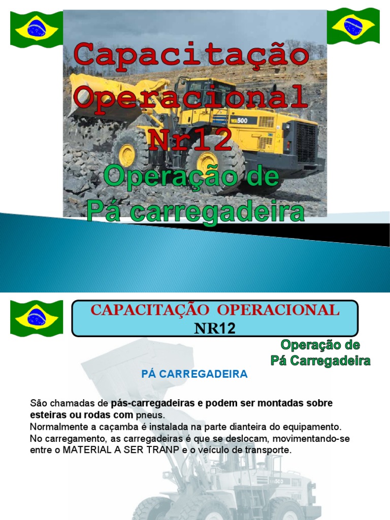 445794204 Apresentacao Pa Carregadeira Nr 12 Genildo Ppt | PDF