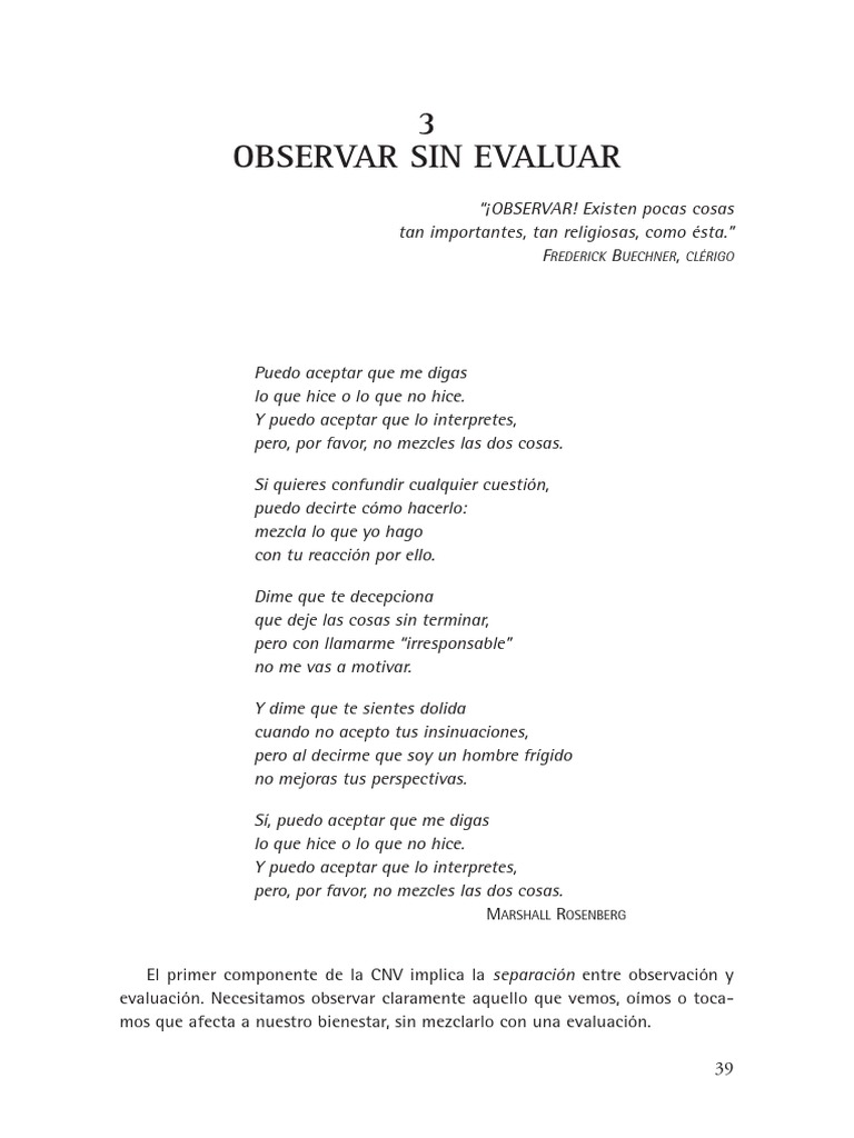 Observación Sin Evaluación | PDF | Comunicación humana | Comunicación