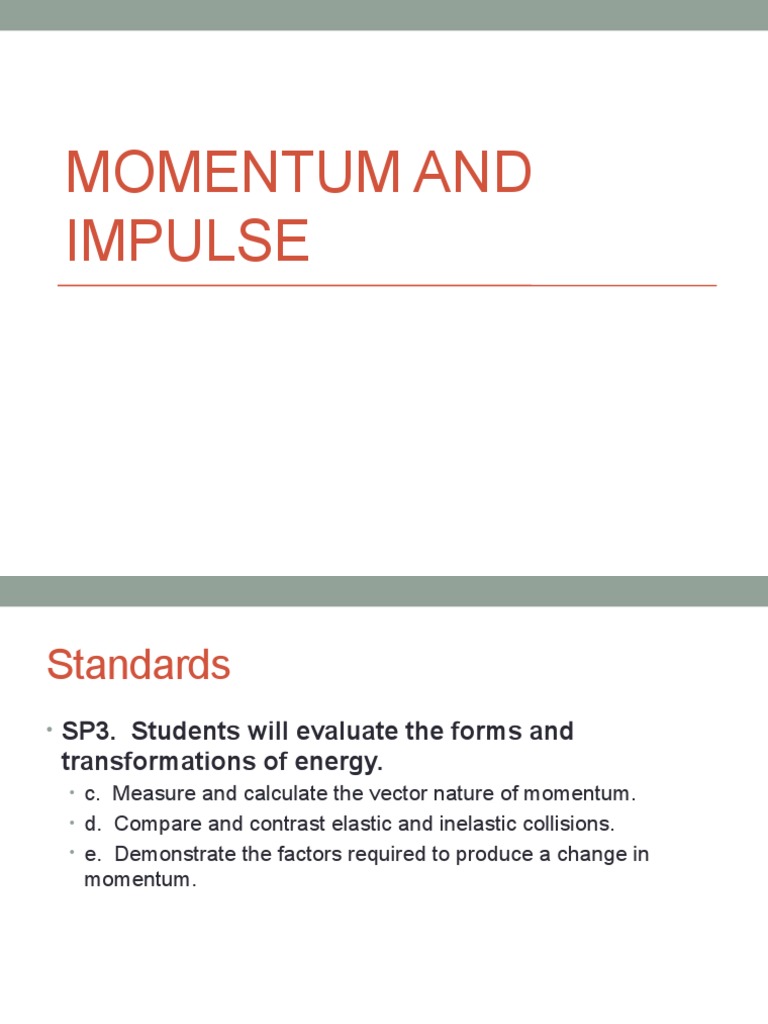 Momentum - and - Impulse Grade 9 For EXERCISE SOLVING | PDF | Momentum ...