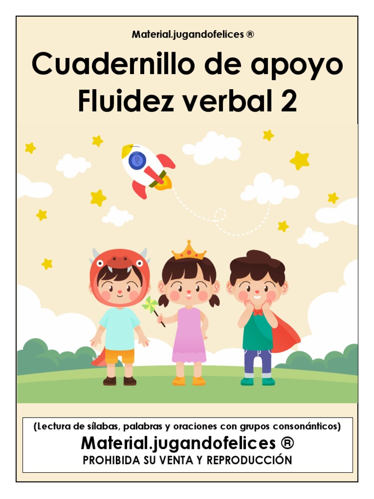 Material - Jugandofelices - Cuadernillo de Apoyo - Fluidez Verbal 2 | PDF