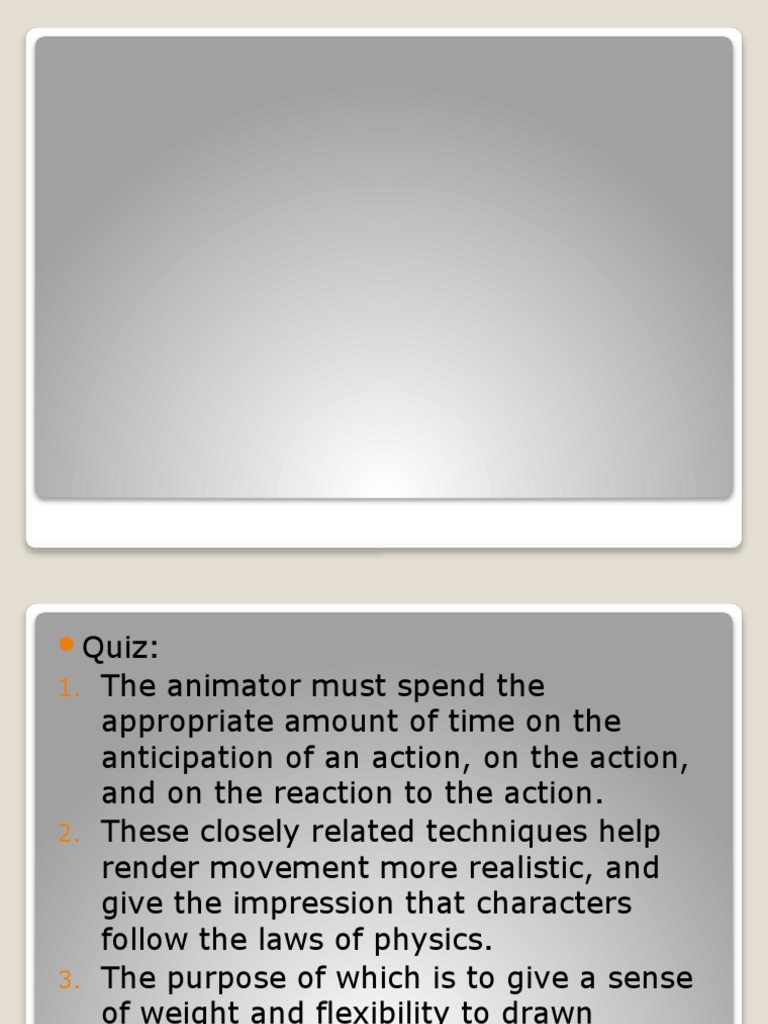 Animation Techniques Quiz | PDF | Animation