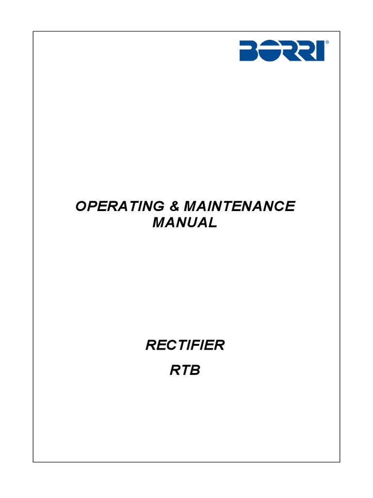 Omx37005 RTB Operating Manual (Complete) | PDF