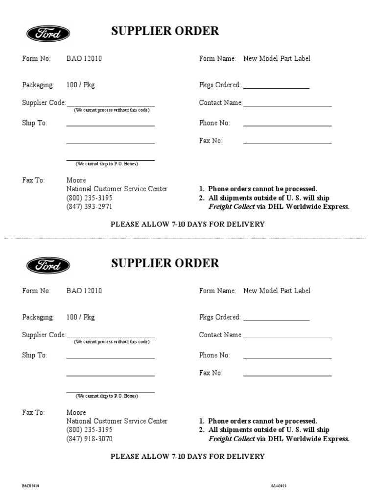 New Model Part Tags | PDF