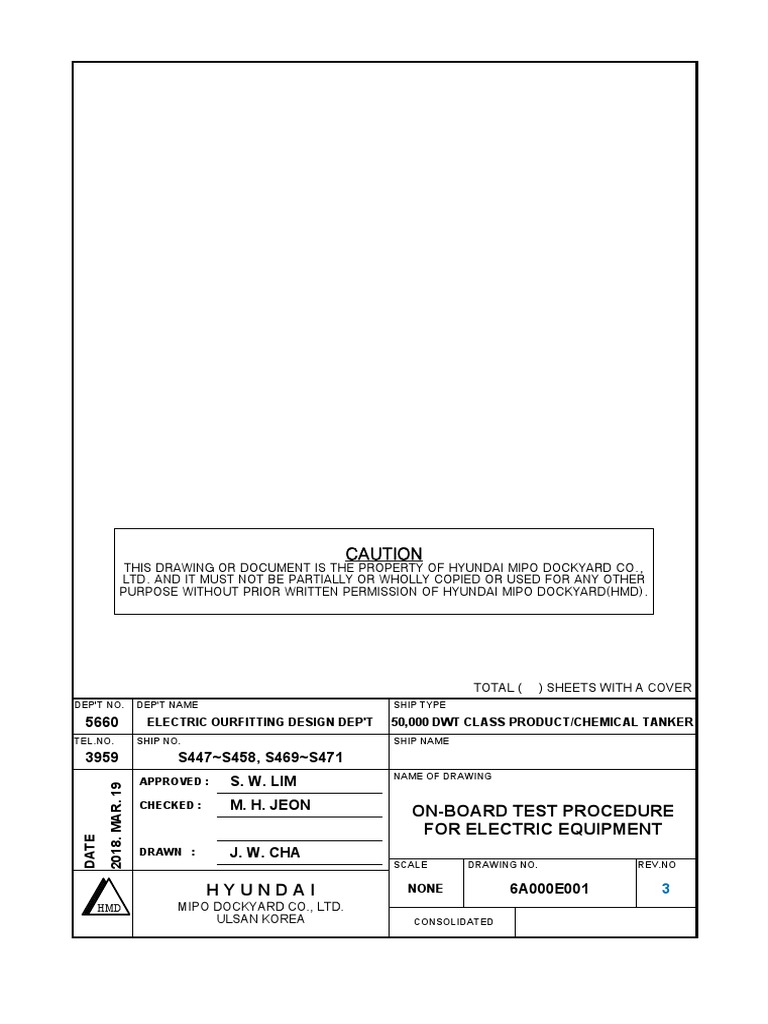 Electric Equipment Onboard Test Guide | PDF