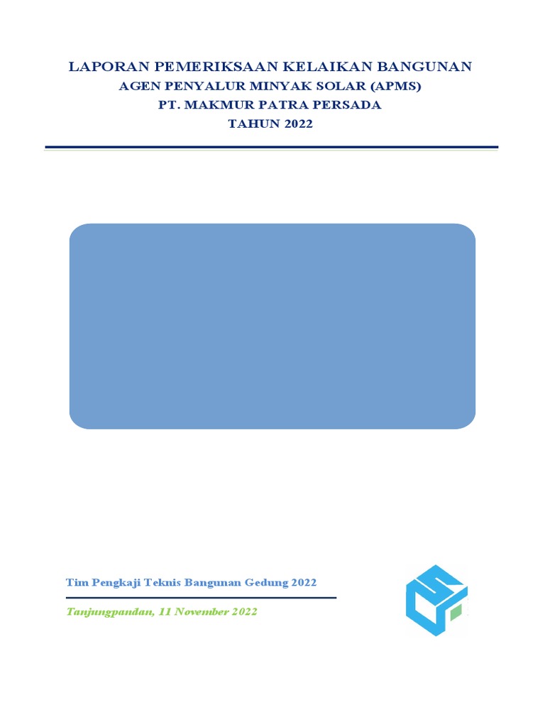 Laporan Pemeriksaan - Bangunan APMS | PDF
