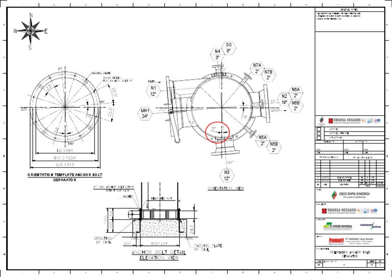 TEMPLATE FOUNDATION DRAWING SEPARATOR REVB_ | PDF