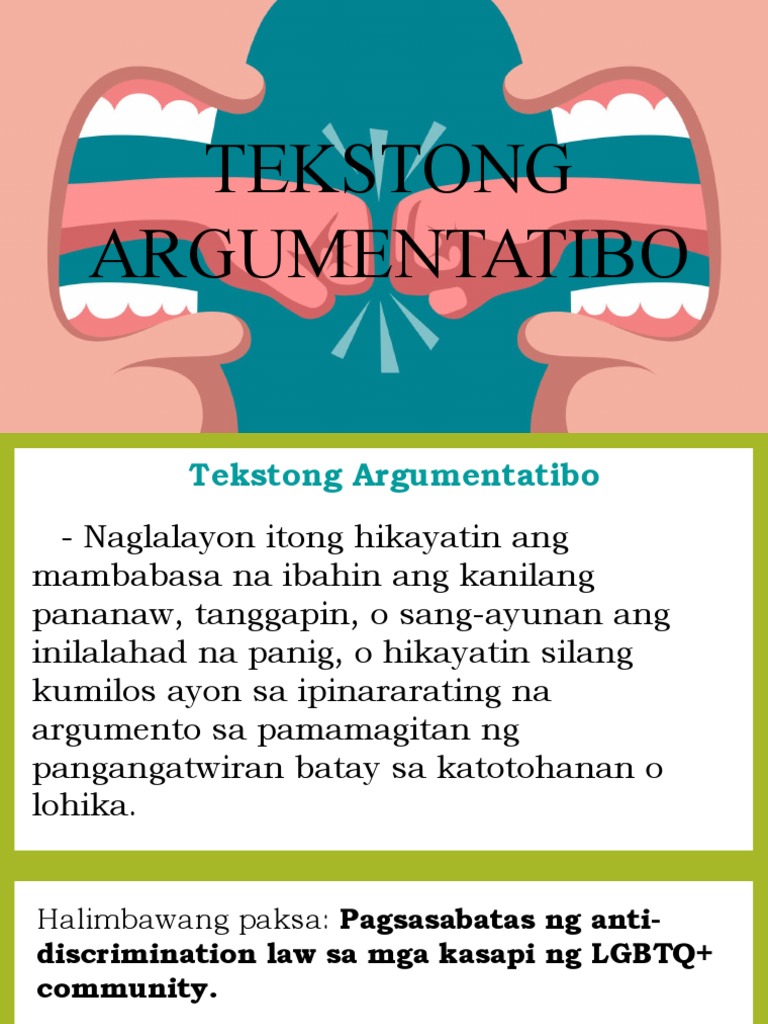 Tekstong Argumentatibo | PDF