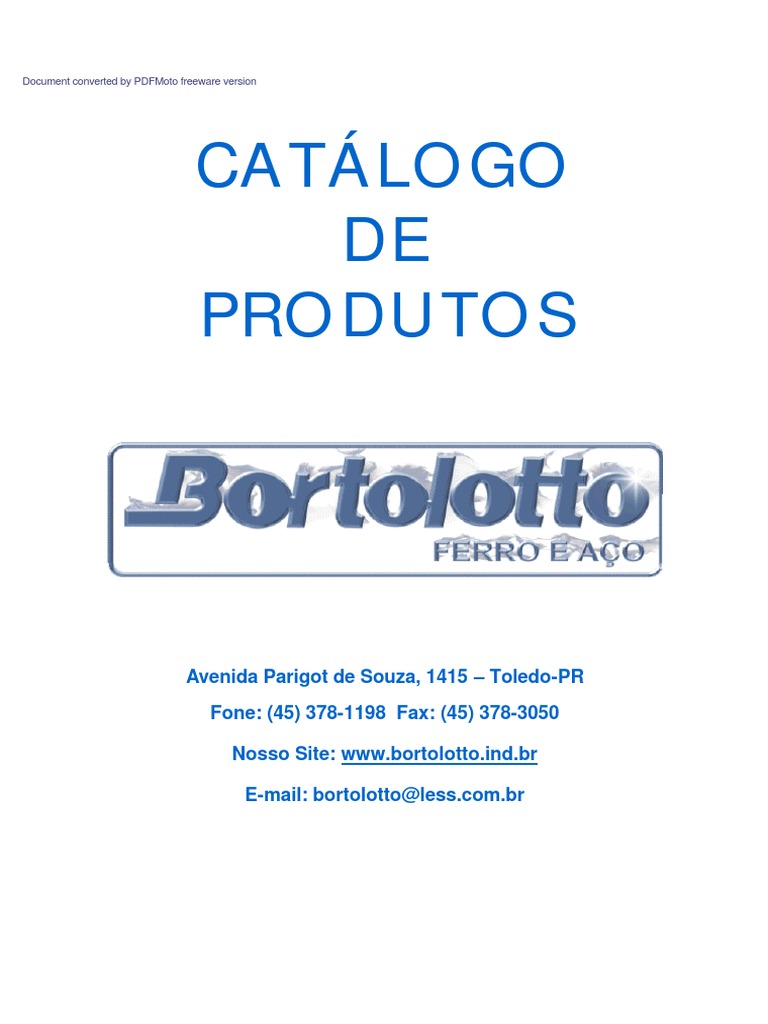 Bortolotto Ferro e Aço Catalogo PR | PDF