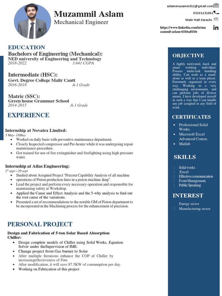 Resume Muzammil | Download Free PDF | Engineering | Physical Sciences