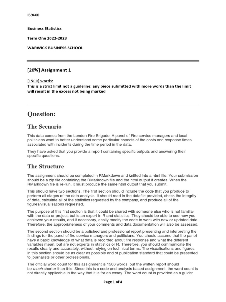 IB94X0 BS Assignment 1 2022 23 | PDF