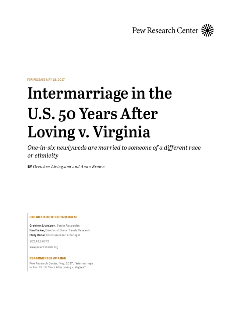 Trends and Patterns in Intermarriage | PDF