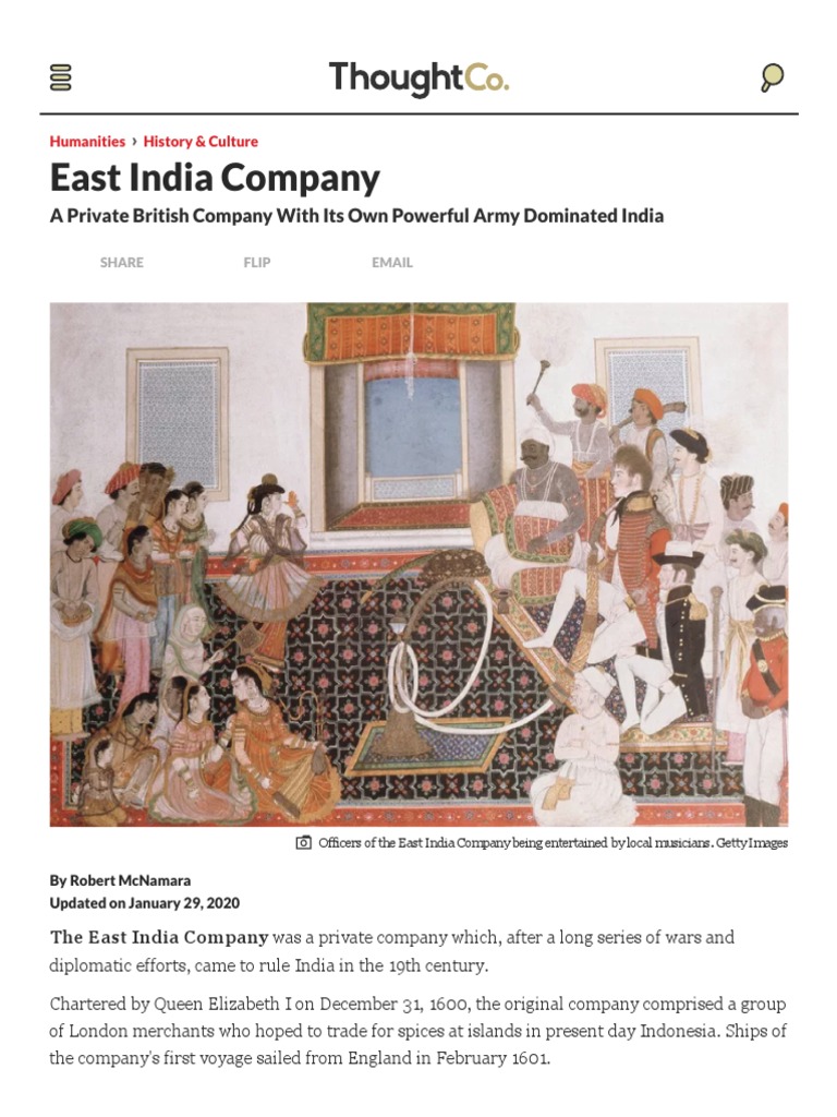 East India Company - History of Britain | PDF